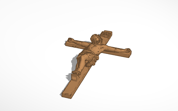 3D design Jesus on Cross - Tinkercad
