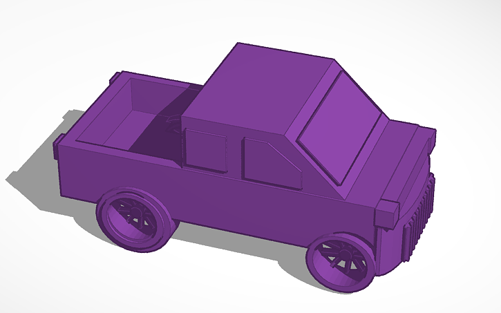 3D design Pick up truck - Tinkercad