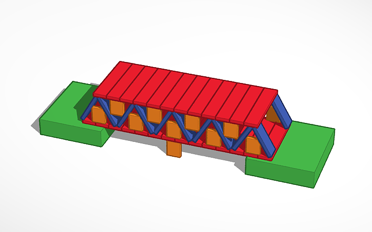 3D design 1st Bridge - Tinkercad