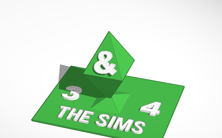 3D design the sims 3 and 4 - Tinkercad