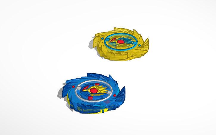3D design Beyblade Burst REVOLUTION (Power Anavor) Gold/normal - Tinkercad