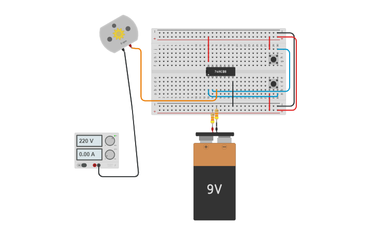 Circuit design Circuito feito na AULA - Trabalho - Tinkercad