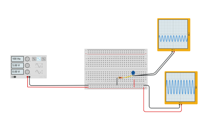 Circuit design low pass filter - Tinkercad Circuit design low pass filter - Tinkercad