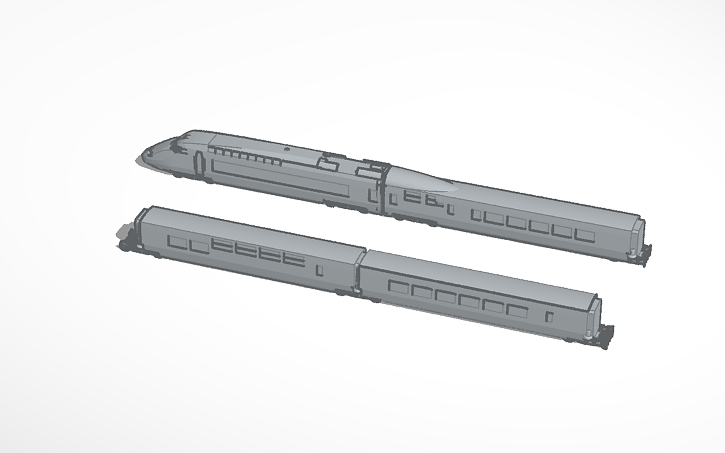 3D design TGV Full set Train | Tinkercad