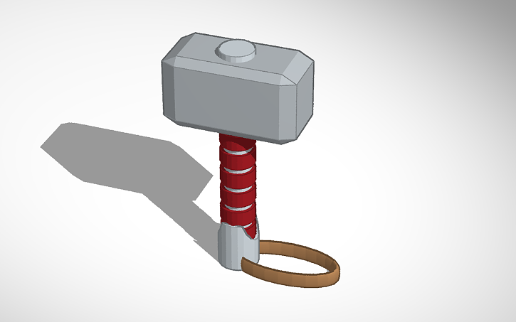 3D design Thor Hammer - Tinkercad