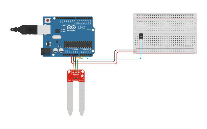Circuit Design Humidity And Temperature Sensor Tinkercad
