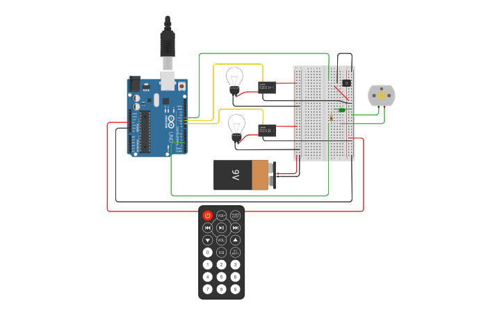 Circuit Design Electrical Appliances Control System Using Arduino Tinkercad