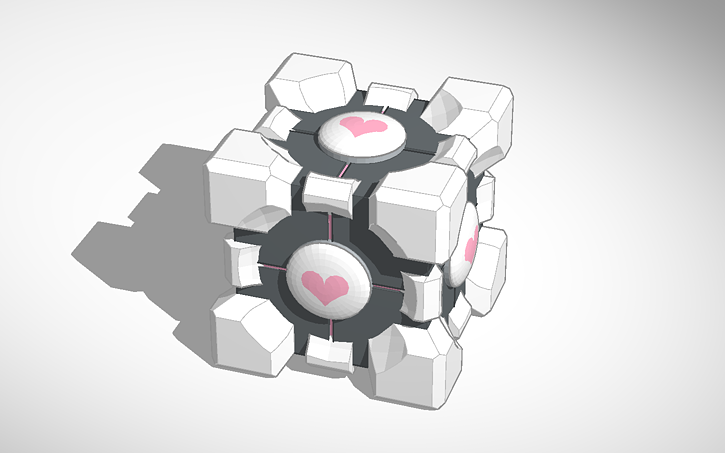 3D design Companion cube - Tinkercad