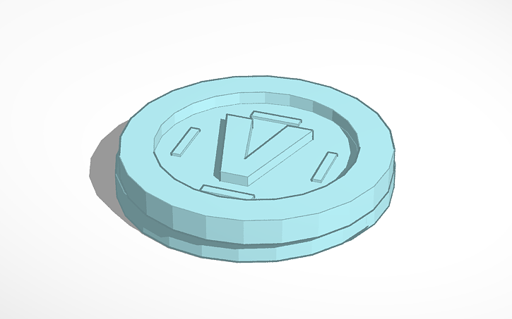 3D design Fortnite V-BUCK | Tinkercad
