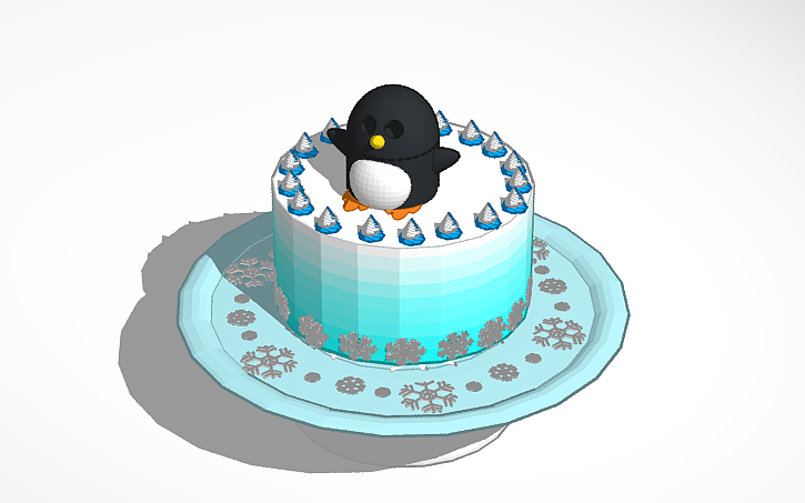 3D design Winter Cake - Tinkercad