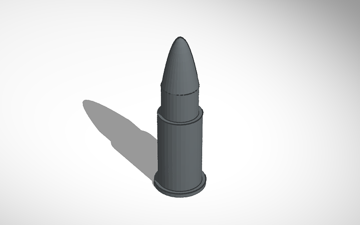 3D design bullet - Tinkercad