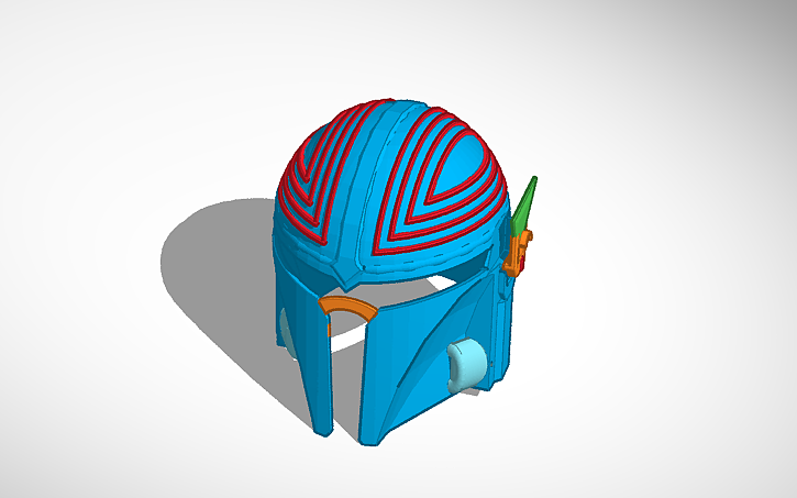3d Design Copy Of Custom Mandalorian Helmet Modified Tinkercad