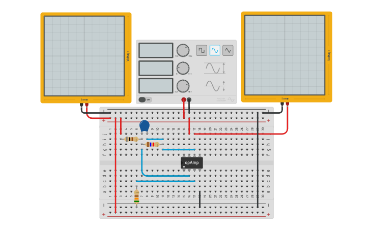 Circuit Design Filtro Activo Pasa Bajas Tinkercad
