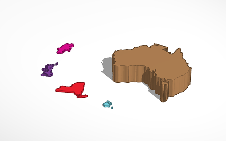 3D design Places in the world 🌎 🌍 🗺 🌏 - Tinkercad