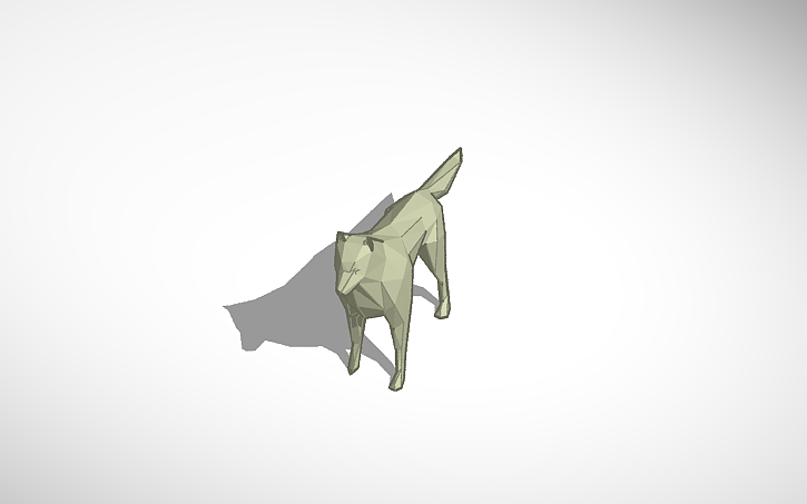 3D design wolf - Tinkercad