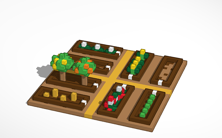 3D design Mini Garden - Tinkercad