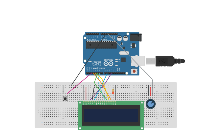 Circuit design Jumpman LCD game - Tinkercad