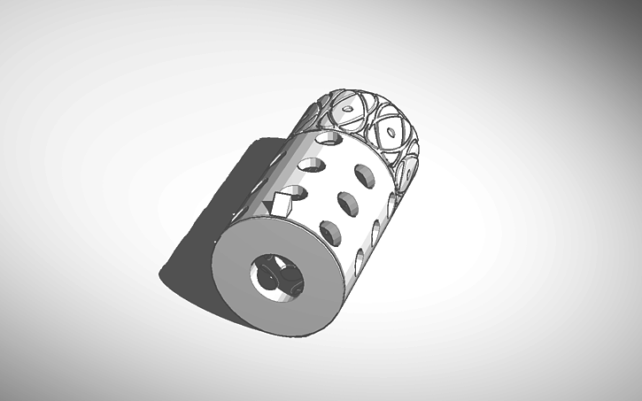3D design Atomic Muzzle Brake - Tinkercad