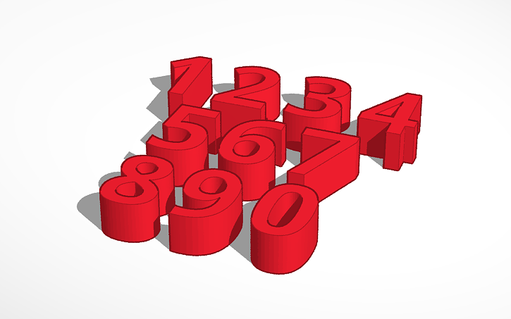 3D design Number Blocks - Tinkercad