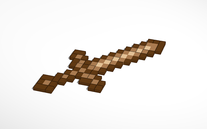 3D design Wooden Minecraft Sword | Tinkercad