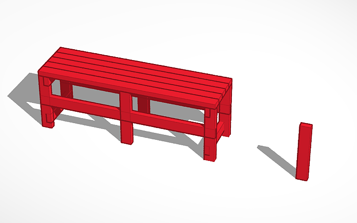 3D design AMber bench | Tinkercad