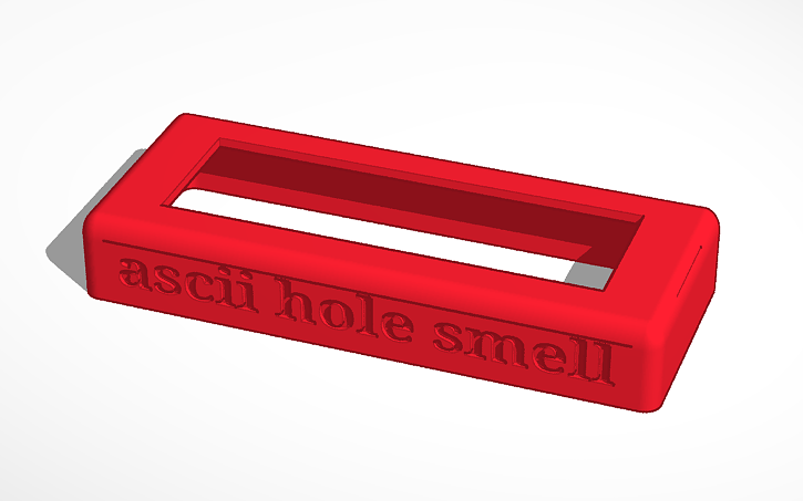 3D design Ascii hole smell - Tinkercad