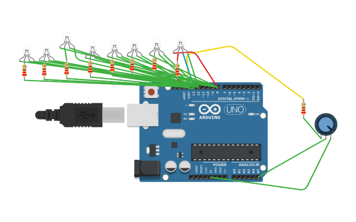 Circuit design Communication and Sensing #6 | Tinkercad