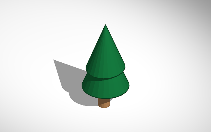 3D design Pine Tree - Tinkercad