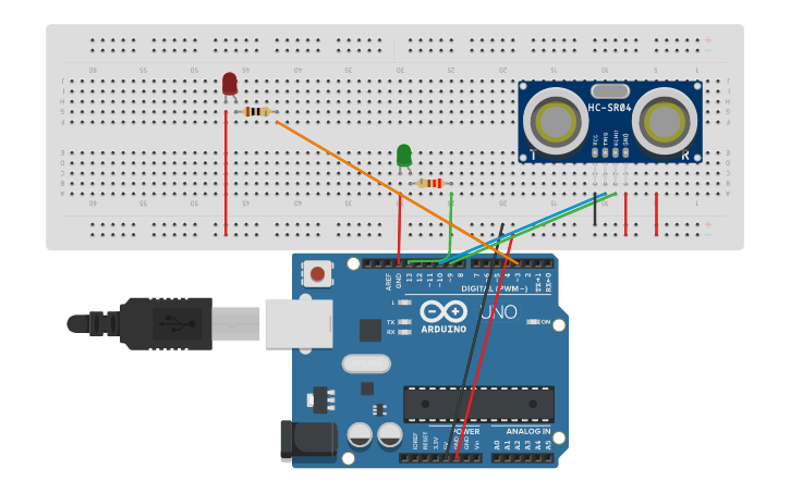 Circuit Design Led Verde Y Rojo Tinkercad