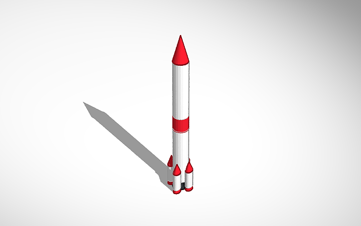 3D design PSLV rocket | Tinkercad