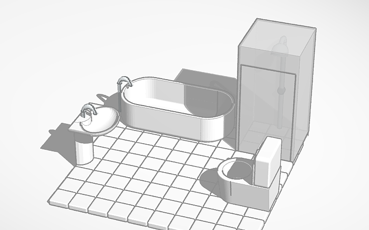 3d Design Bathroom Tinkercad 