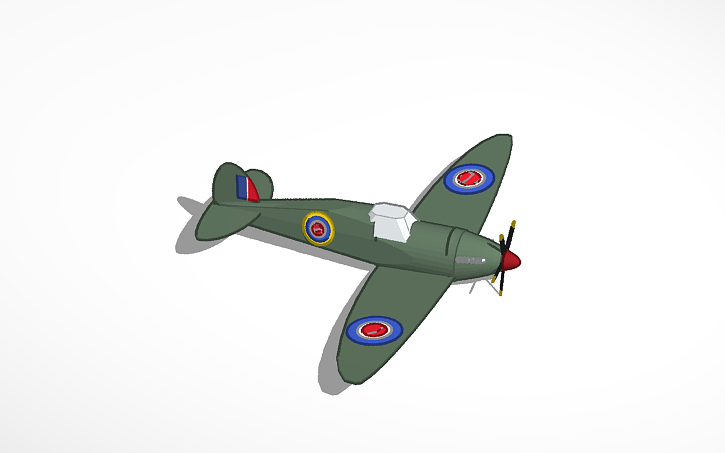 3D design Spitfire - Tinkercad