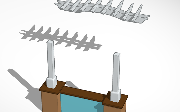 3D design Waterfall Pergola | Tinkercad