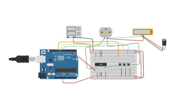 Circuit design Arduino_l293 | Tinkercad
