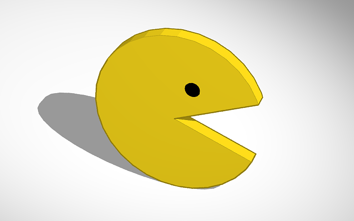 3D design PacMan - Tinkercad