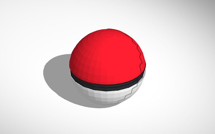 3D design pokemon ball - Tinkercad