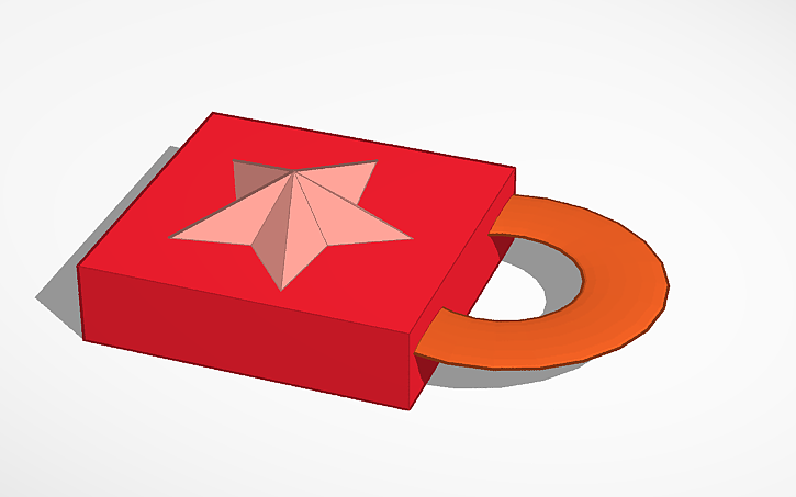 3D design pad lock - Tinkercad