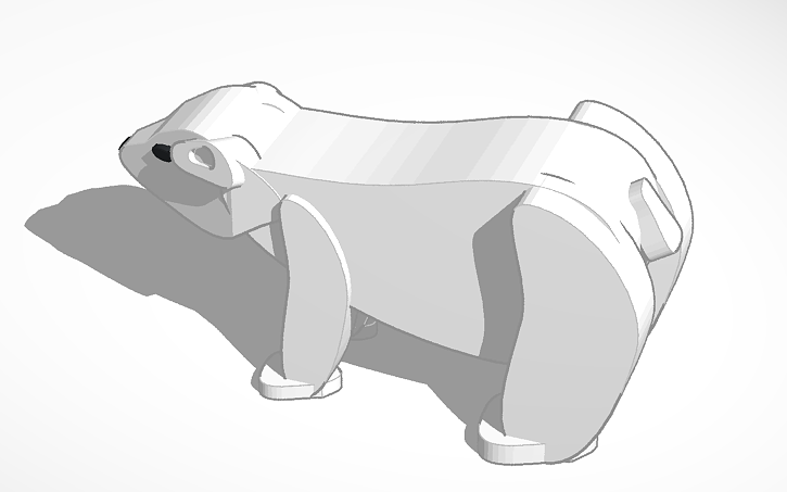 3D design Polar Bear - Tinkercad