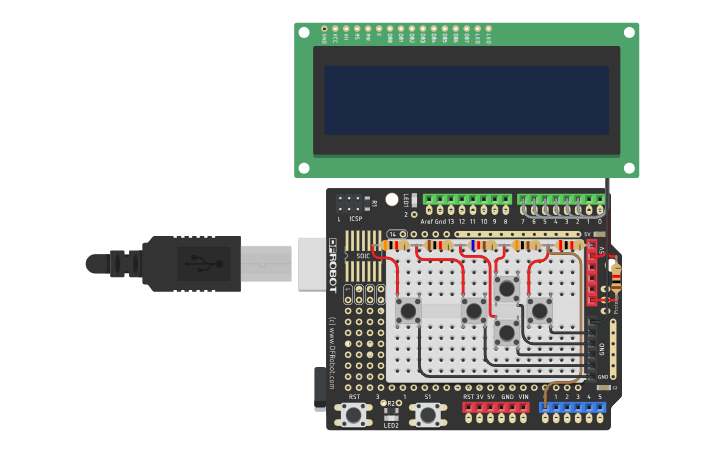 Circuit design Copy of GAME = HUNGRY SNAKE - Tinkercad