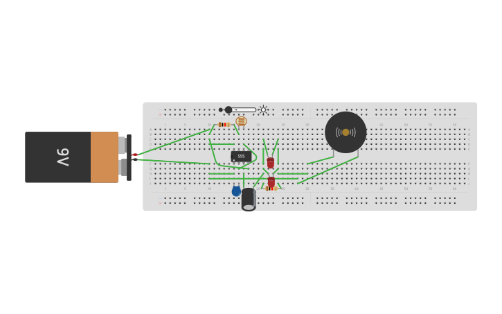 Circuit design PROGRAMACIÓN 2020, CIRCUITO NUMERO 1 | Tinkercad