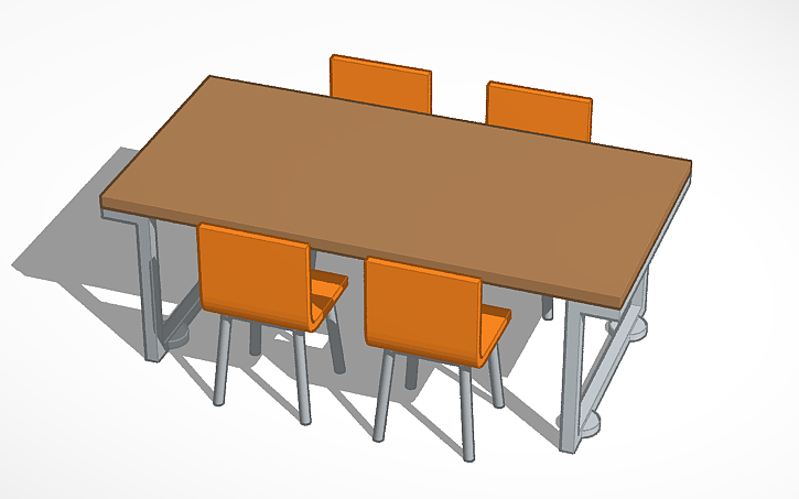 3D design Lunch tables and desks - Tinkercad