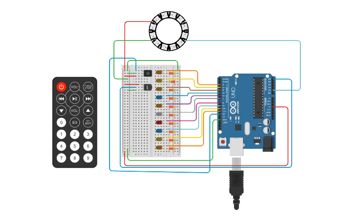 Circuit design proyecto 3 -encendido remoto y automatico de luces - Tinkercad