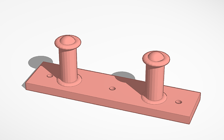 3D design Coat Rack - Tinkercad