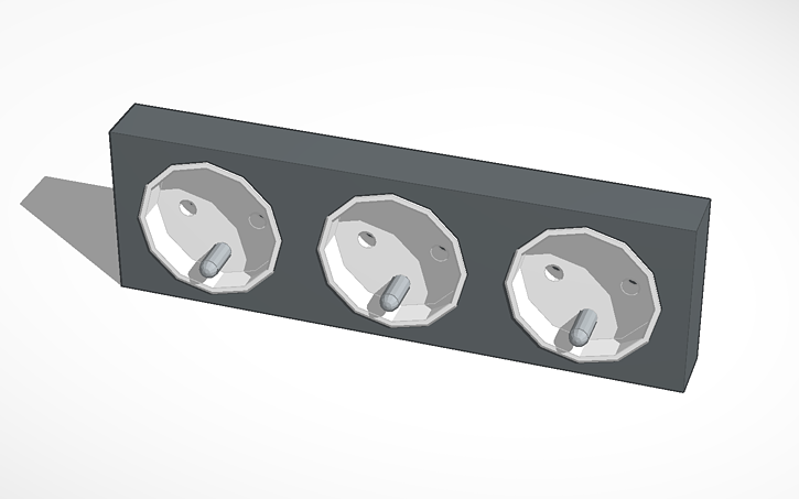 3D design Triple electrical outlet - Fr - Tinkercad