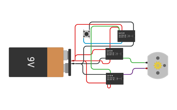 Circuit design Engine Drive Direction Control - Tinkercad