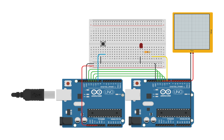 Circuit design SPI - Tinkercad