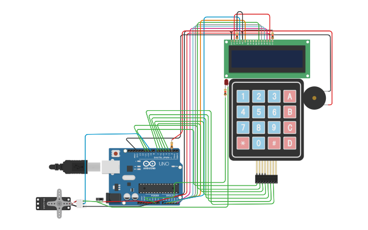 Circuit Design Copy Of Copy Of Security System For Door Password Lock Tinkercad