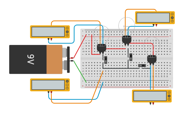Circuit design Circuito en paralelo - Tinkercad