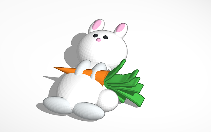 3D design cute little bunny! - Tinkercad