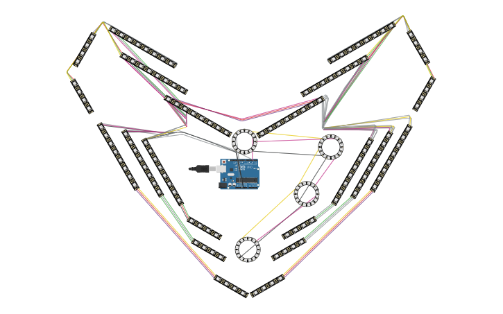 Circuit design Bài 31: Heart paradigm - Tinkercad